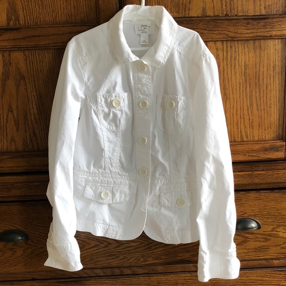 LOFT | Jackets & Coats | Ann Taylor Loft White Jacket 2petite | Poshmark